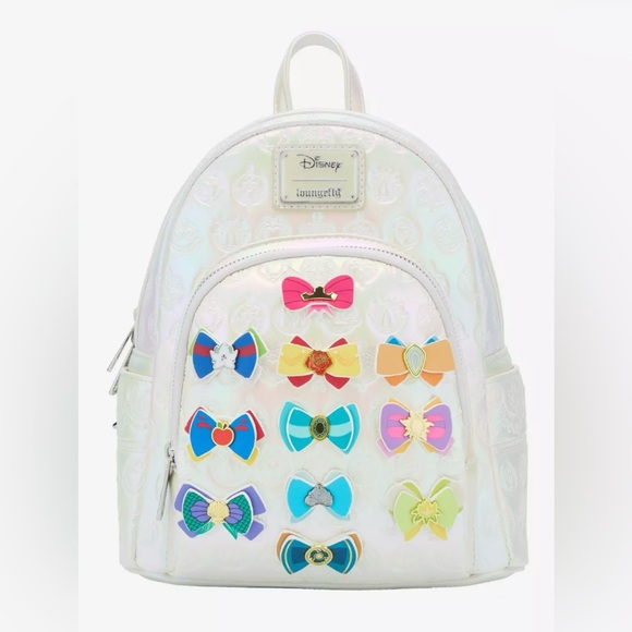 Loungefly | Bags | Disney Princess Bows Iridescent Loungefly Backpack ...